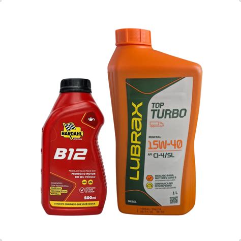 Kit Bardahl B12 500ml Lubrax 15w40 Top Turbo 1l Shopee Brasil