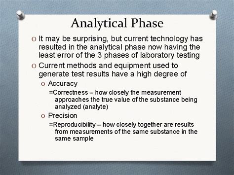 Module Analytic Phase Of Laboratory Testing Analytical