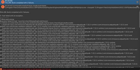 Failed To Make A Build While Integrating Ironsource Sdk Android Releaseruntimeclasspath Unity