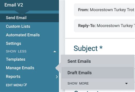 Email Save As Draft GiveSignup