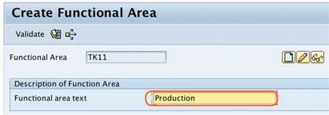 Define Functional Area In Sap Create Functional Area