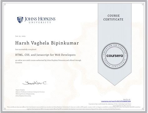 Harsh Vaghela On Linkedin Completed Html Css And Javascript For Web