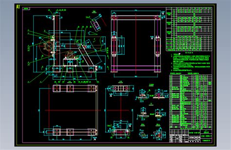 H 10 δ 0～12度 皮带机头架生产图纸设计 Autocad 2000 模型图纸下载 懒石网