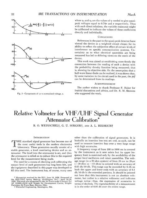 Pdf Relative Voltmeter For Vhfuhf Signal Generator Attenuator