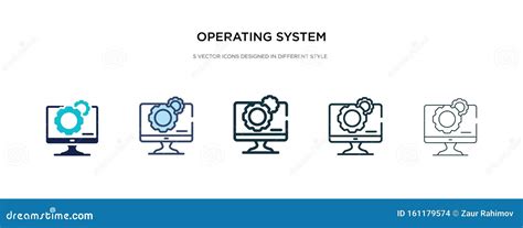 Operating System Icon In Different Style Vector Illustration Two