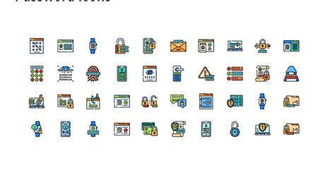 Password Icons Icons Ft Secure And Access Envato