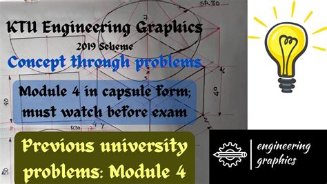 Previous Year Question Discussion Of Module 4 Of Engineering Graphics Ktu 2019 Scheme Youtube