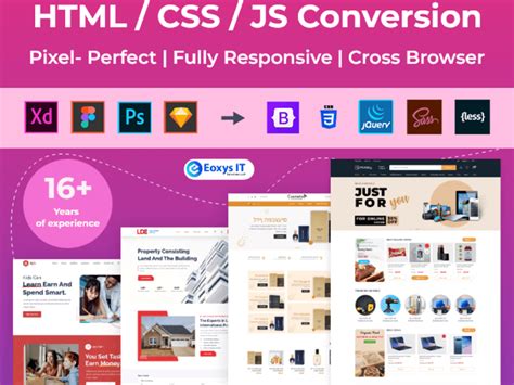 Responsive Htmlcssjquery Developer Psd Xdfigma To Html5 Bootstrap