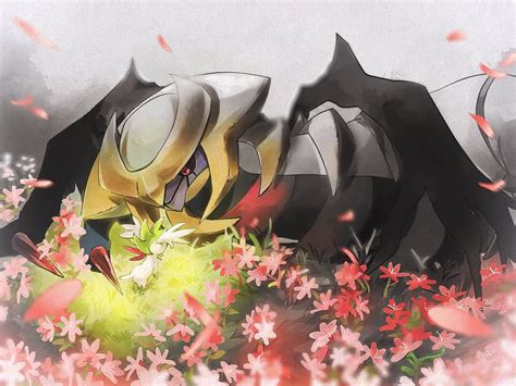 Giratina Shaymin Giratina And Shaymin Pokemon Drawn By Nirin