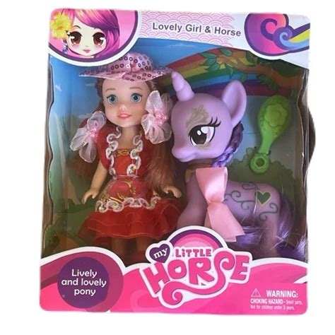 خرید و قیمت عروسک بچه باربی همراه اسب پونی از غرفه اسباب بازی گالری بازی