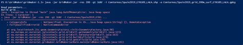 Memory Issues Issue Eurostat GridMaker GitHub