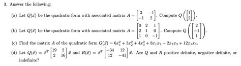 Solved 3 Answer The Following A Let Q X Be The Chegg Com