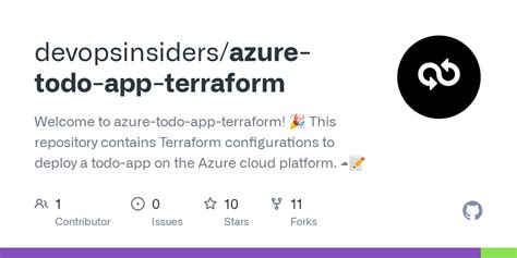 Github Devopsinsidersazure Todo App Terraform Welcome To Azure Todo