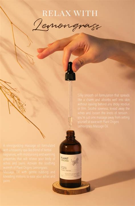 Plant Origins Lemongrass Massage Oil 100ml Calmerscapes Malaysia