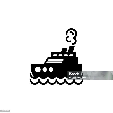 증기선 증기선 크루즈 바다 선박 아이콘 간단한 기호 로고 관광에 대한 스톡 벡터 아트 및 기타 이미지 관광 기선 디자인