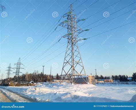 Pylon Of The Overhead High Voltage Power Transmission Line Moscow Region Royalty Free Stock
