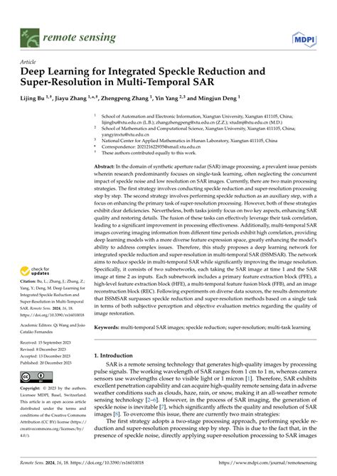 pdf deep learning for integrated speckle reduction and super