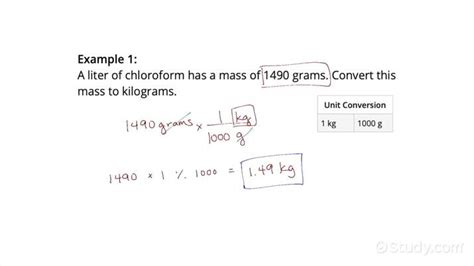 How To Set Up A 1 Step Unit Conversion Chemistry Worksheets Library