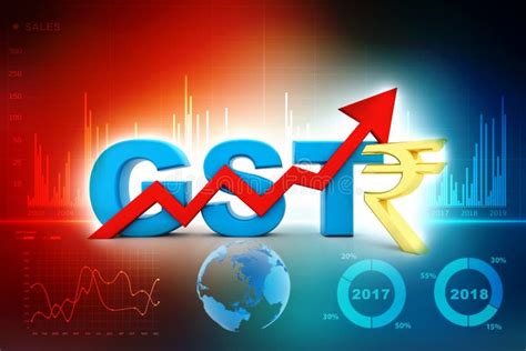 Gst India Concept With Indian Flag 3d Render Stock Illustration Illustration Of Accounting
