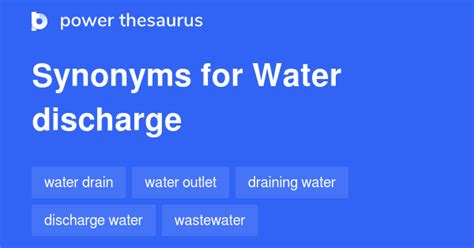 Water Discharge Synonyms 153 Similar Words And Phrases