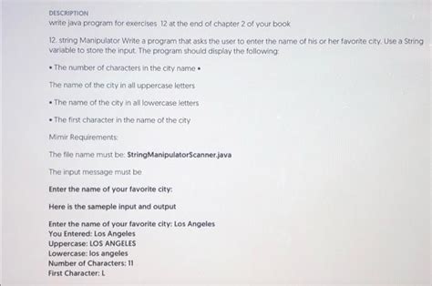 Solved Description Write Java Program For Exercises 12 At