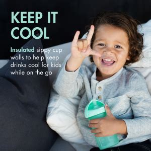 Boon Swig Insulated Silicone Straw Sippy Cup Flip Top