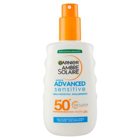 AMBRE SOLAIRE ADVANCED SENSITIVE SPF50+ SPRAY GARNIER ML.200 - l ...