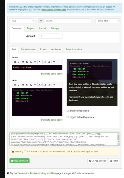 Found A Bug Where Any Command I Put In With A Name Doesnt Work As A Command In Game This Bug