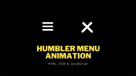 hamburger menu icon with html css and javascript code info