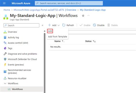 create example standard workflow in azure portal azure logic apps