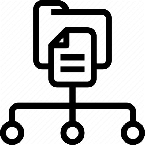 connect data database folder network paper sharing icon