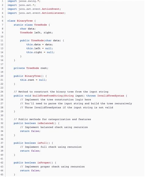 Solved Begin Tabular Ll 1 And Binarytreecategorizer 2