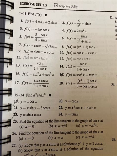 solved exercise set 2 5 graphing utility 31 a ht 0 th sinx
