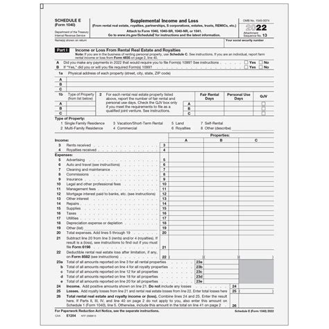 What Is A Schedule E Worksheet At Benjamin Hutchison Blog