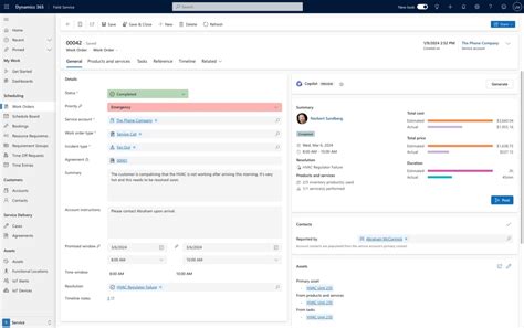 introducing the new work order experience in dynamics 365 field service