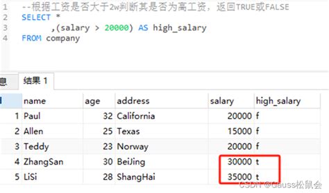 Gaussdb Sql基础语法示例 Boolean表达式布尔数据类型sql怎么写 Csdn博客 Gaussdb Sql基础语法示例 Boolean表达式布尔数据类型sql怎么写 Csdn博客