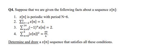 Solved Q4 Suppose That We Are Given The Following Facts Chegg Com