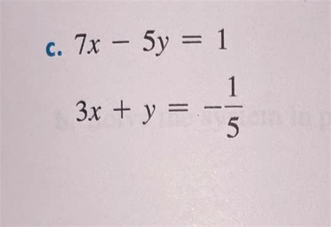 solved 2 solve the following systems algebraically using