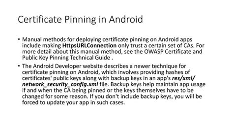 Certificate Pinning In Android Applications PPTX Internet Computing