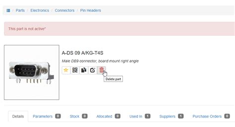 remove a part permanently · issue 608 · inventree inventree · github