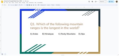 How To Create An Interactive Quiz In Google Slides