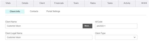 Client Information For Projects Bigtime Software