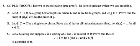 solved 8 20 pts proofs do two of the following three