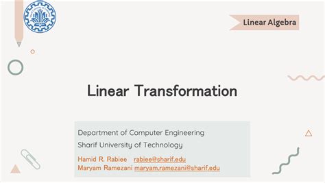 Lectures Linear Algebra Spring 2025