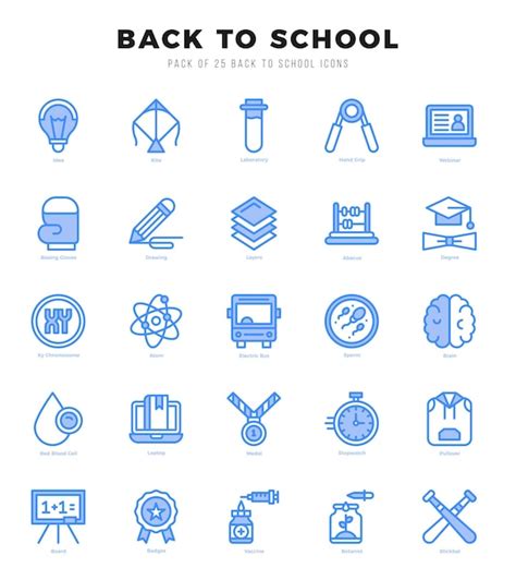 Premium Vector Back To School Icons Pack Two Color Icons Set Two