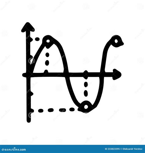 Sinusoid Plot Composition Icon Of Round Dots Cartoon Vector