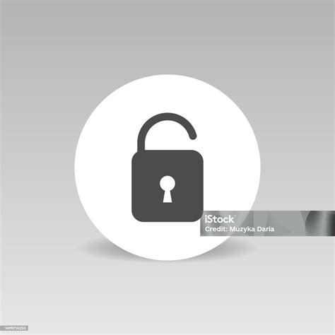 open lock icon vector icon simple password security symbol stock