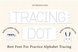 Tracing Dot Font Digital Font Download