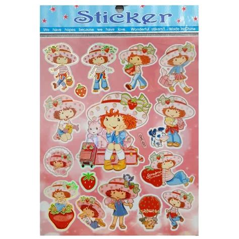 خرید برچسب فانتزی طرح دختر توت فرنگی