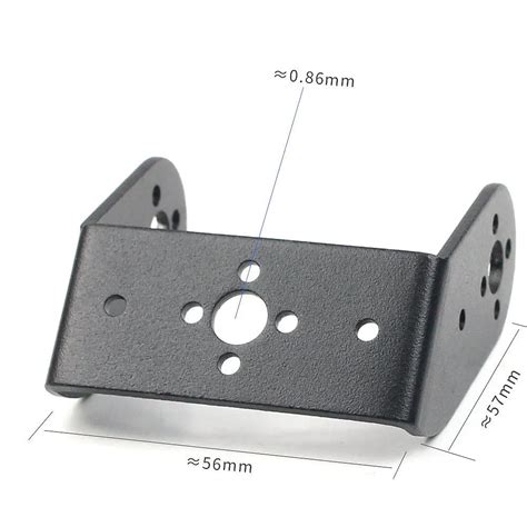 U Shape Angular Bracket For Robotic Arm Servo Motor Silver Black Roboticsdna